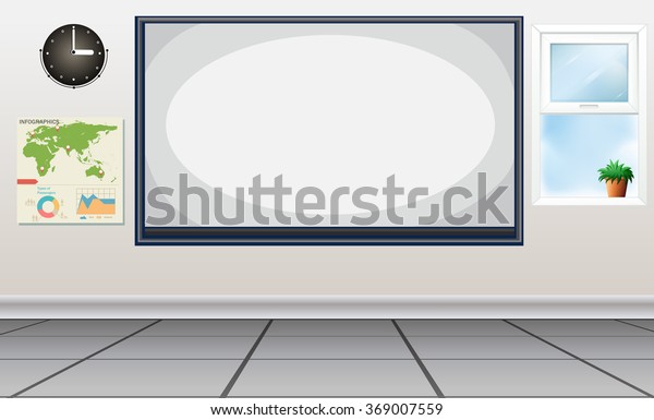 Classroom Whiteboard Map Illustration Stock Vector (Royalty Free ...