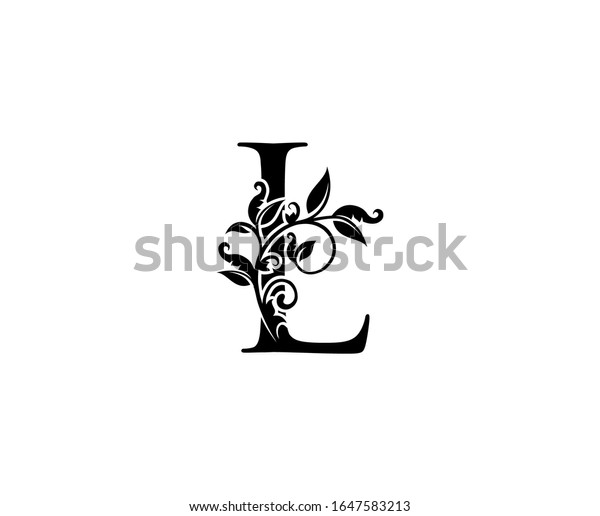 Classy Elegant Letter L Graceful Royal Stock Vector (Royalty Free ...