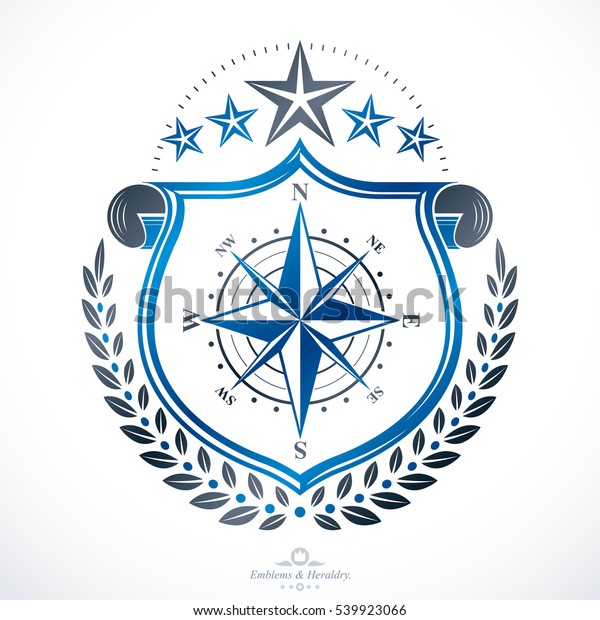 Classy Emblem Vector Heraldic Coat Arms Stock Vector (Royalty Free ...