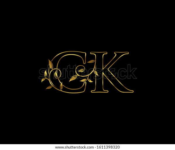 Classy Gold Letter C K Ck Stock Vector (Royalty Free) 1611398320 ...
