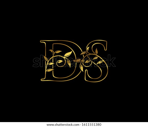 Classy Gold Letter D S Ds Stock Vector (Royalty Free) 1611551380 ...