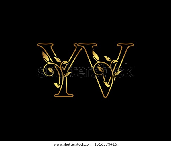 Classy Gold Letter Y V Yv Stock Vector (Royalty Free) 1516573415