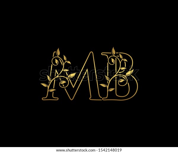 Classy Letter M B Mb Vintage Stock Vector (Royalty Free) 1542148019 ...