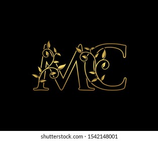 Classy Letter M C Mc Vintage Stock Vector (Royalty Free) 1542148001 ...
