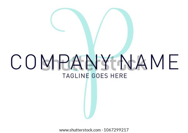 Classy Modern Sophisticated Bold Letter P Stock Vector (Royalty Free ...