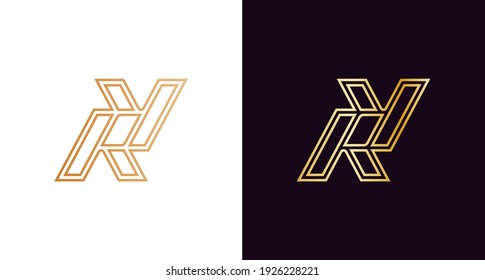 Classy Outlined Letter R Y Ambigram Stock Vector (Royalty Free) 1926228221