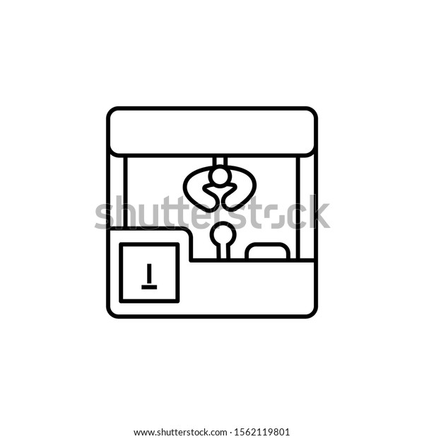Claw Machine Game Retro On White Stock Vector (Royalty Free) 1562119801 ...