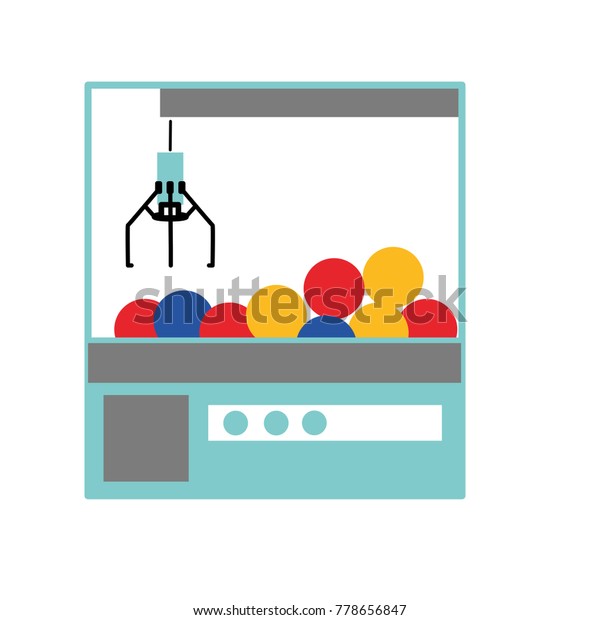 Claw Machine Toy Game Play Theme Stock Vector (Royalty Free) 778656847 ...