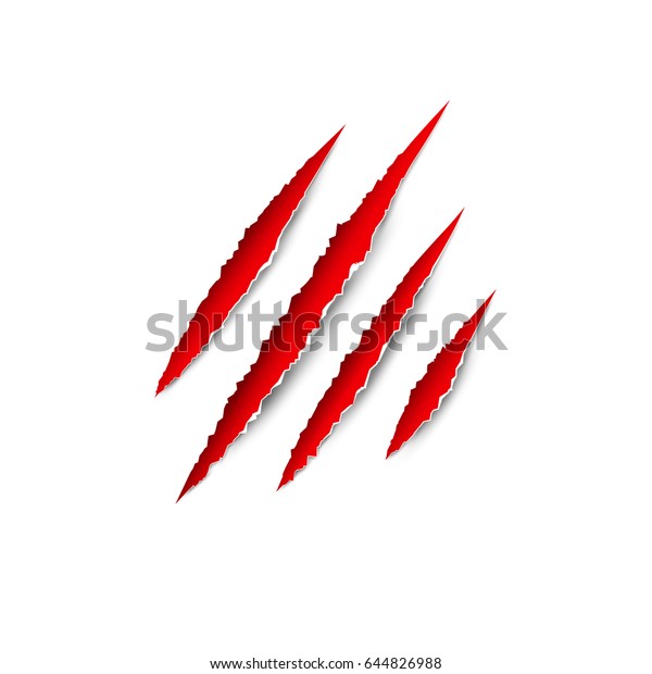 Claws Paw Scratches Isolated Vector On Stock Vector (Royalty Free ...