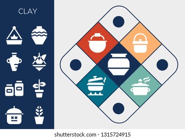 Clay Icon Set 13 Filled Clay Stock Vector (Royalty Free) 1315724915 ...