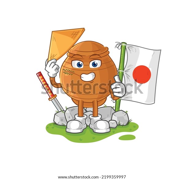 Clay Pot Japanese Vector Cartoon Character Stock Vector (Royalty Free ...