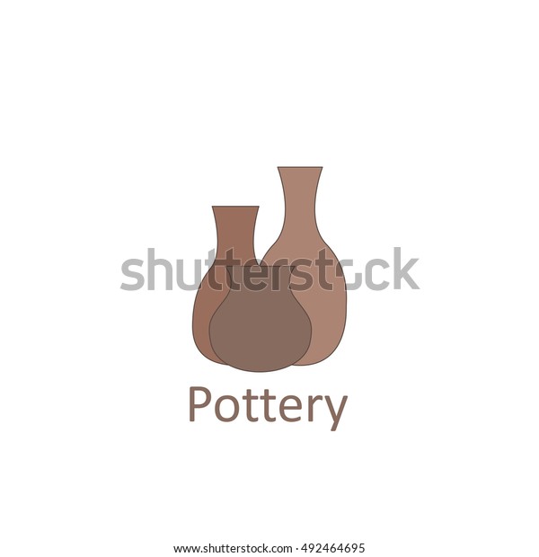 Clay Pots Emblem Logo Pottery Workshop Stock Vector (Royalty Free ...