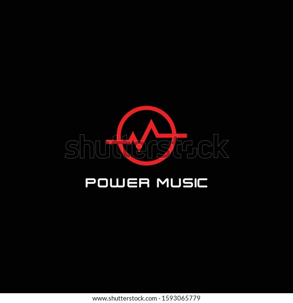 Clean Abstract Logo Design Music Sound Stock Vector (Royalty Free ...