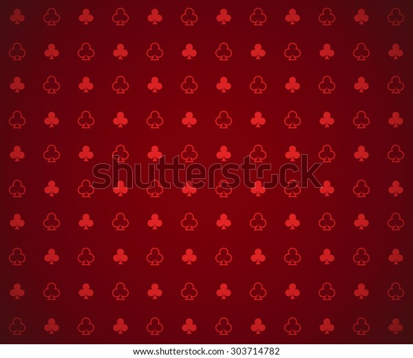Clean Abstract Poker Background Red Clubs Stock Vector (Royalty Free ...