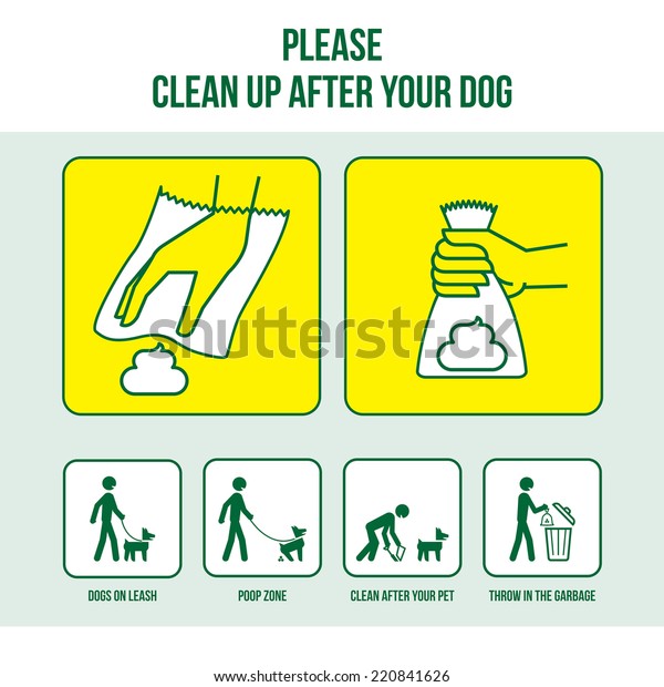 Clean After Your Dog Stock Vector (Royalty Free) 220841626 | Shutterstock