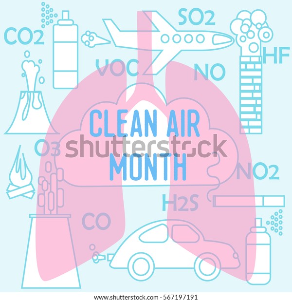 Clean Air Month Stock Vector Illustration Stock Vector (Royalty Free ...