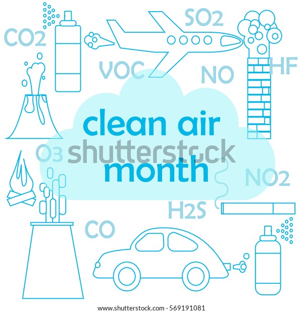 Clean Air Month Stock Vector Illustration Stock Vector (Royalty Free ...