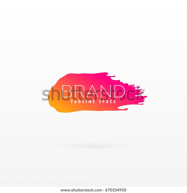 Clean Brush Stroke Symbol Beautiful Color Stock Vector (Royalty Free ...
