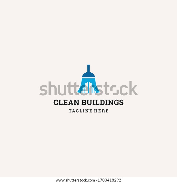 Clean Buildings Logo Template Design Vector Stock Vector (Royalty Free ...