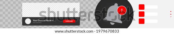Clean Channel Header Template Video Platform Stock Vector (Royalty Free ...