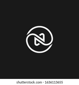 Clean Circle N Logo Icon Wave Stock Vector (Royalty Free) 1636113655