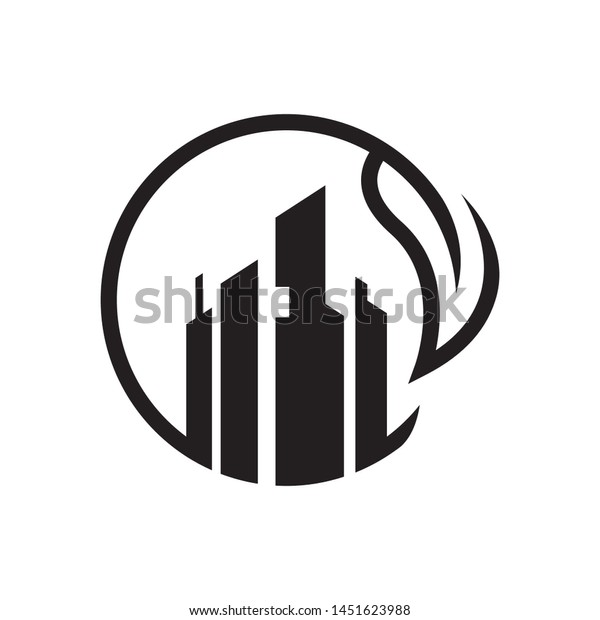 Clean City Logo Template Vector Green Stock Vector (Royalty Free ...