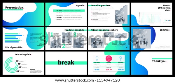 Clean Design Business Presentation Template Vector 库存矢量图（免版税）1154947120 ...