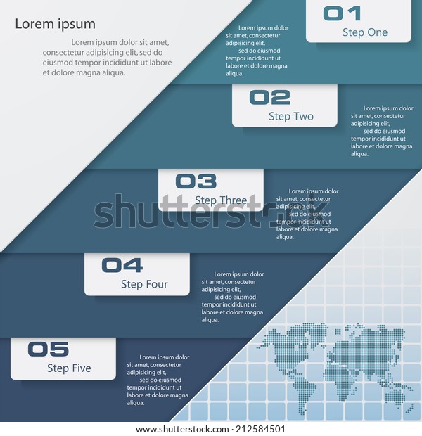 Clean Design Modern Templategraphic Website Layout Stock Vector ...