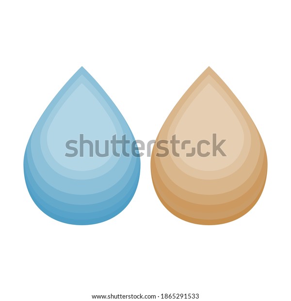 Clean Dirty Water Drop Isolated On Stock Vector (Royalty Free ...