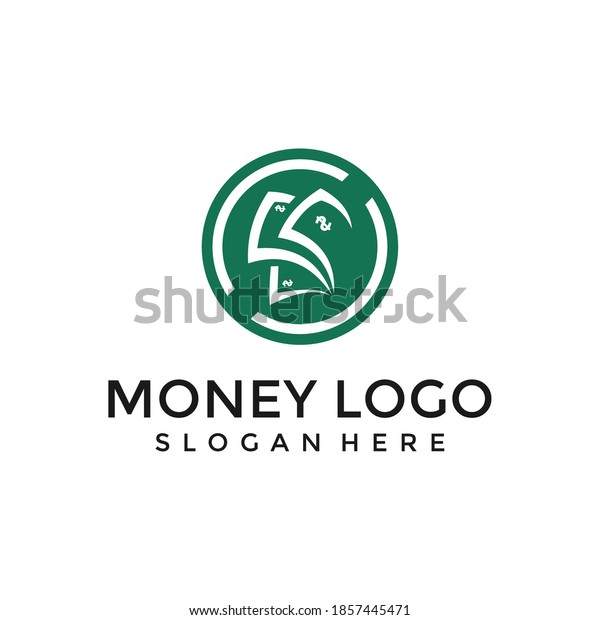 Clean Elegant Money Logo Stock Vector (Royalty Free) 1857445471