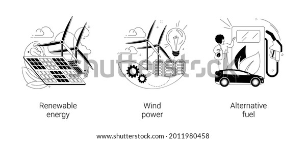Clean Energy Abstract Concept Vector Illustration Stock Vector (Royalty ...