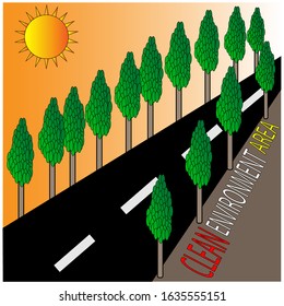 Clean Environment Areacity Landscapesvector Illustration Natural Stock ...