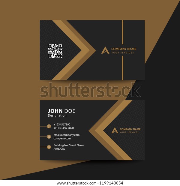 Clean Flat Design Black Brown Premium Stock Vector (Royalty Free ...