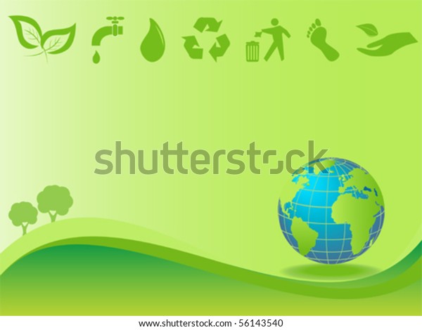 Clean Green Environment Earth Stock Vector (Royalty Free) 56143540