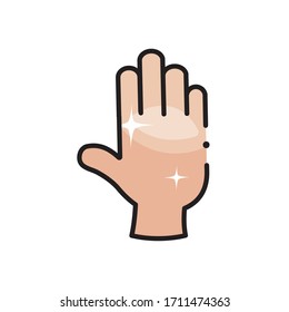Clean Hand Icon Over White Background Stock Vector (Royalty Free ...