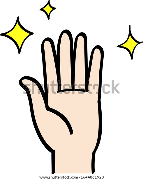 Clean Hand Illustration Hand Drawing Stock Vector (Royalty Free ...