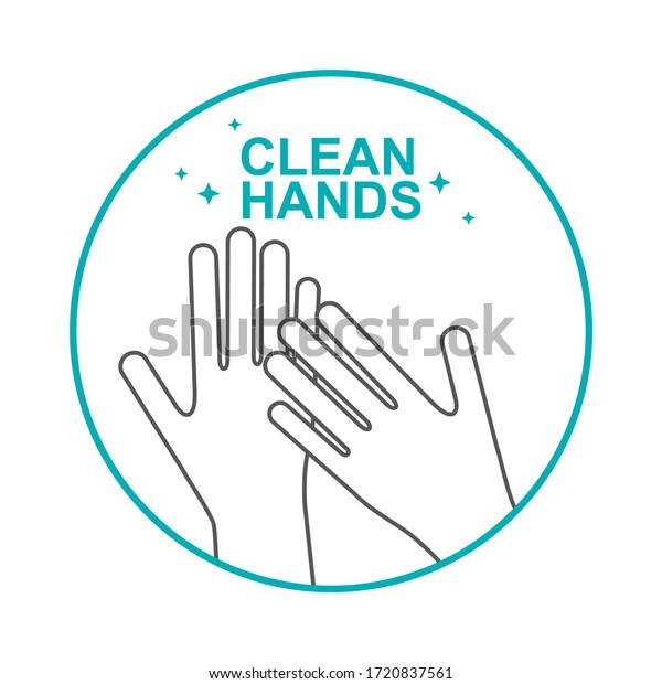 Clean Hands Icon Vector Illustration Washing Stock Vector (Royalty Free ...