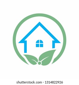 Illustration House Green Zone: vector de stock (libre de regalías ...