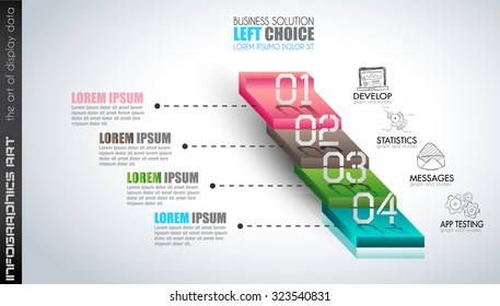 Clean Infographic Layout Template Data Information: เวกเตอร์สต็อก (ปลอด ...
