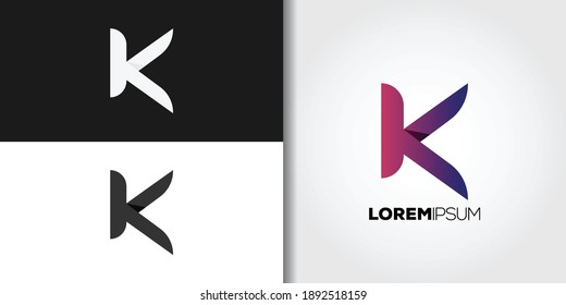 Clean Letter K Logo Set Brand Stock Vector (Royalty Free) 1892518159 | Shutterstock