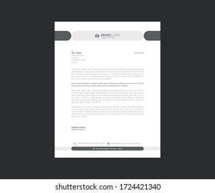 Clean Letterhead Pad Template Design Stock Vector (Royalty Free ...
