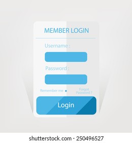 Member Login New Account Website Forms Stock Vector (Royalty Free ...