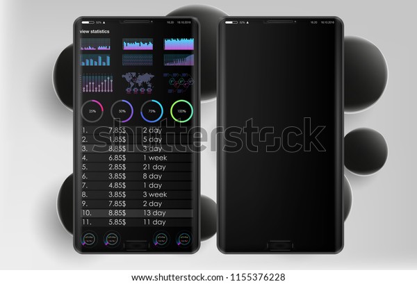 Clean Mobile Ui Design Concept Trendy Stock Vector (Royalty Free ...