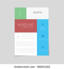 Clean Modern Flyer Flat Design Minimalistic Stock Vector (Royalty Free ...