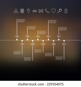 Clean Modern Timeline Infographic Template On Stock Vector (Royalty ...