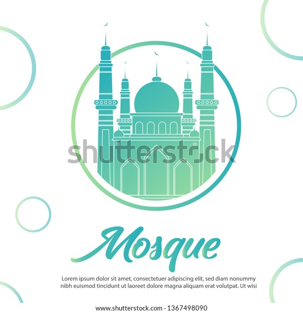 Clean Mosque Illustration Poster Stock Vector (Royalty Free) 1367498090 ...