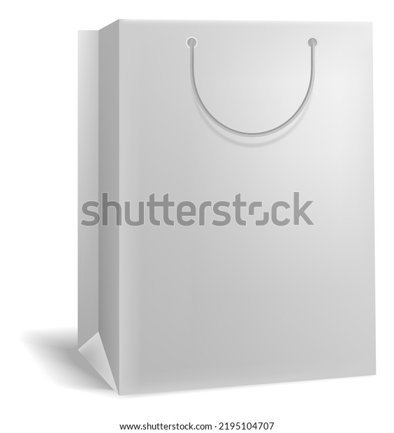Clean Paper Bag Mockup Empty Shopping Stock Vector (Royalty Free ...