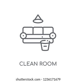 Clean Room Linear Icon Modern Outline Stock Vector (Royalty Free ...