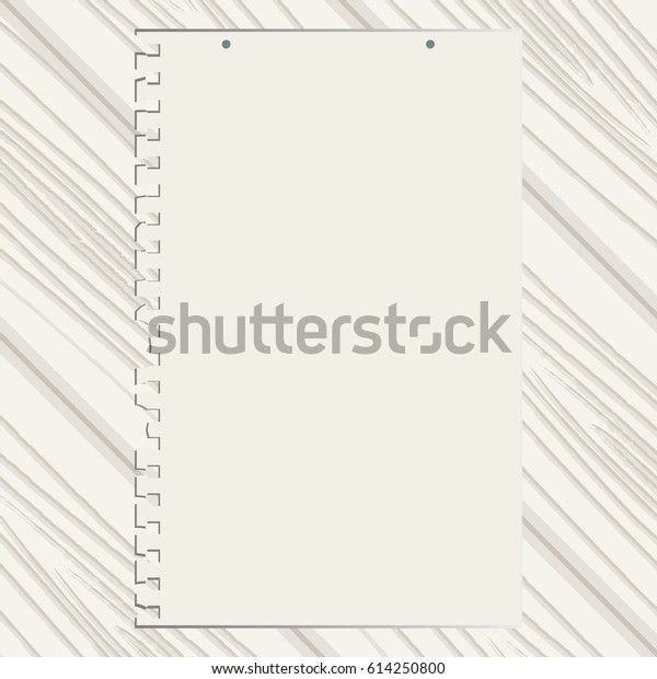 Clean Sheet Paper On White Wooden Stock Vector (Royalty Free) 614250800 ...