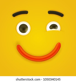 Clean Shiny Smiley Emoticon Vector Illustration: Stock-Vektorgrafik ...